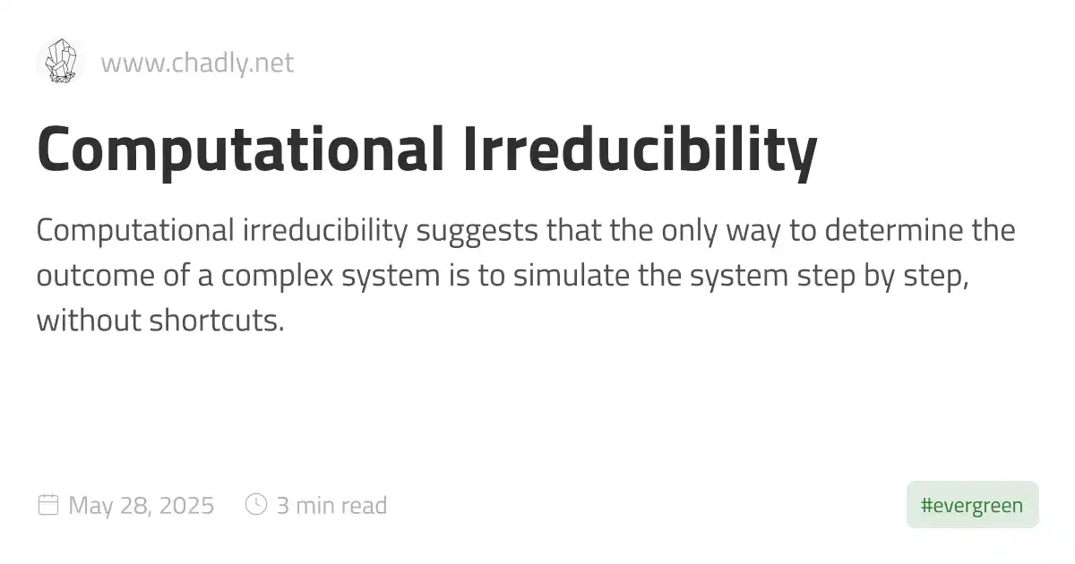 Computational Irreducibility