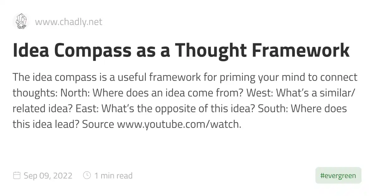 Idea Compass as a Thought Framework