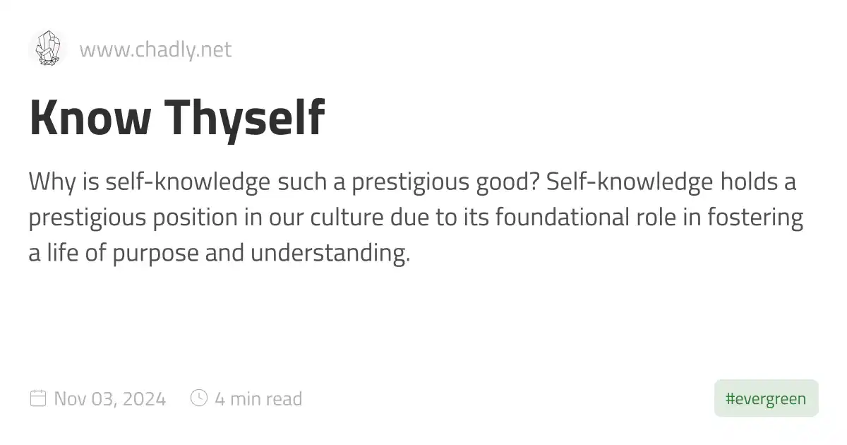 Know Thyself